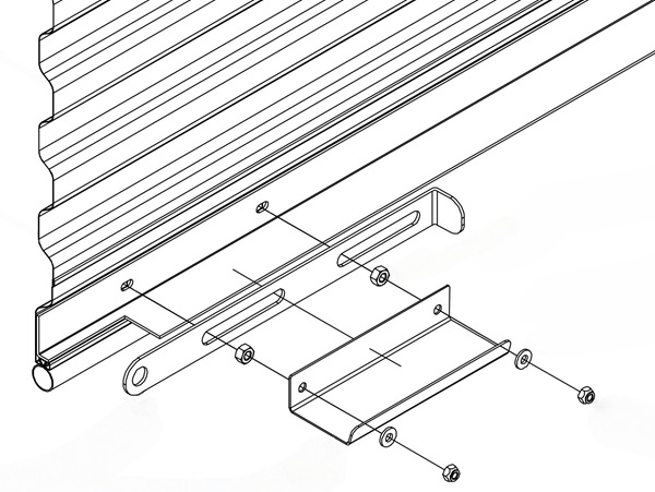Slide Lock & Step Plate for Commercial Sheet Roll Up Doors
